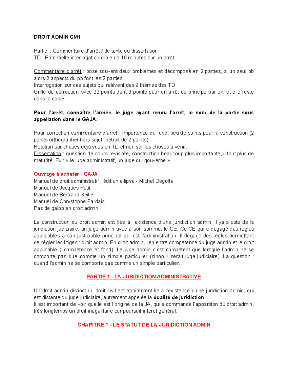 CM Droit Admin - Notes de cours en CM - DROIT ADMIN CM Partiel ...