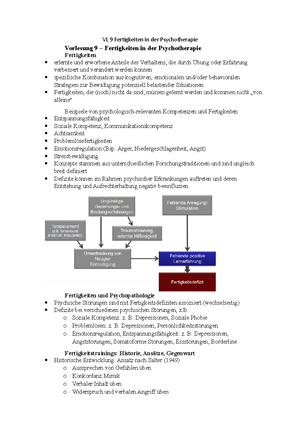 Zusammenfassung VL 4 Verhaltensanalyse, Plananalyse und Fallkonzeption ...