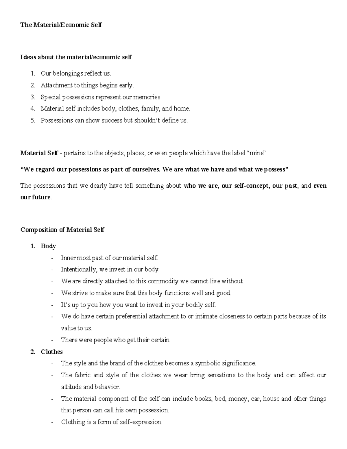 UTS ( Final) Reviewer - Material Self Political Self Digital Self - The ...