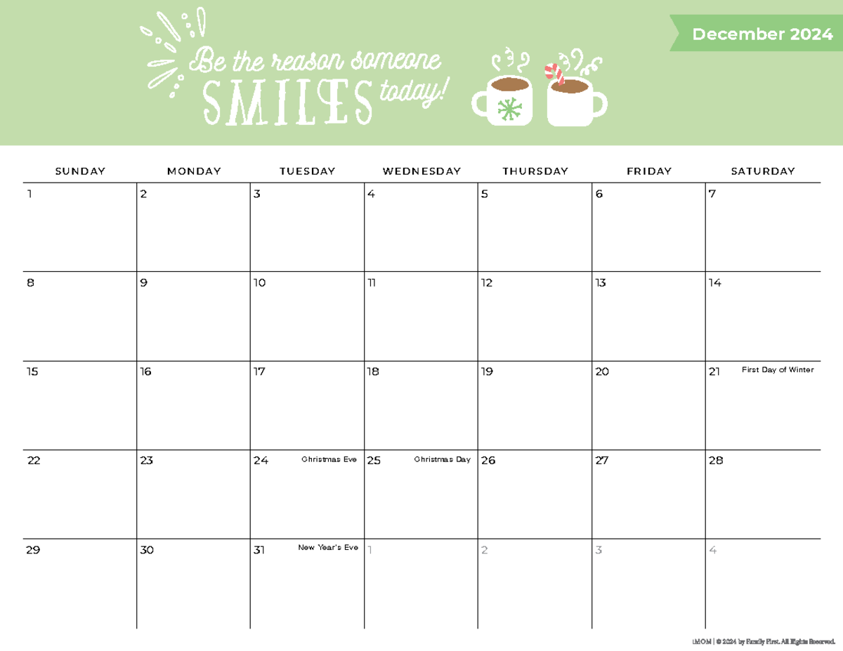 Calendar - s unday monday t u e s day w e d n e s day t h u r s day f r ...