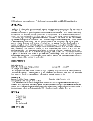 Cover letter sample - Cover Letter Instructions - Studocu