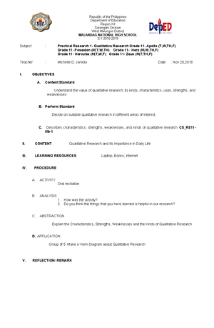 LP-Nov.23, 2018- Prac1 - Republic of the Philippines Department of Education Region XII ...