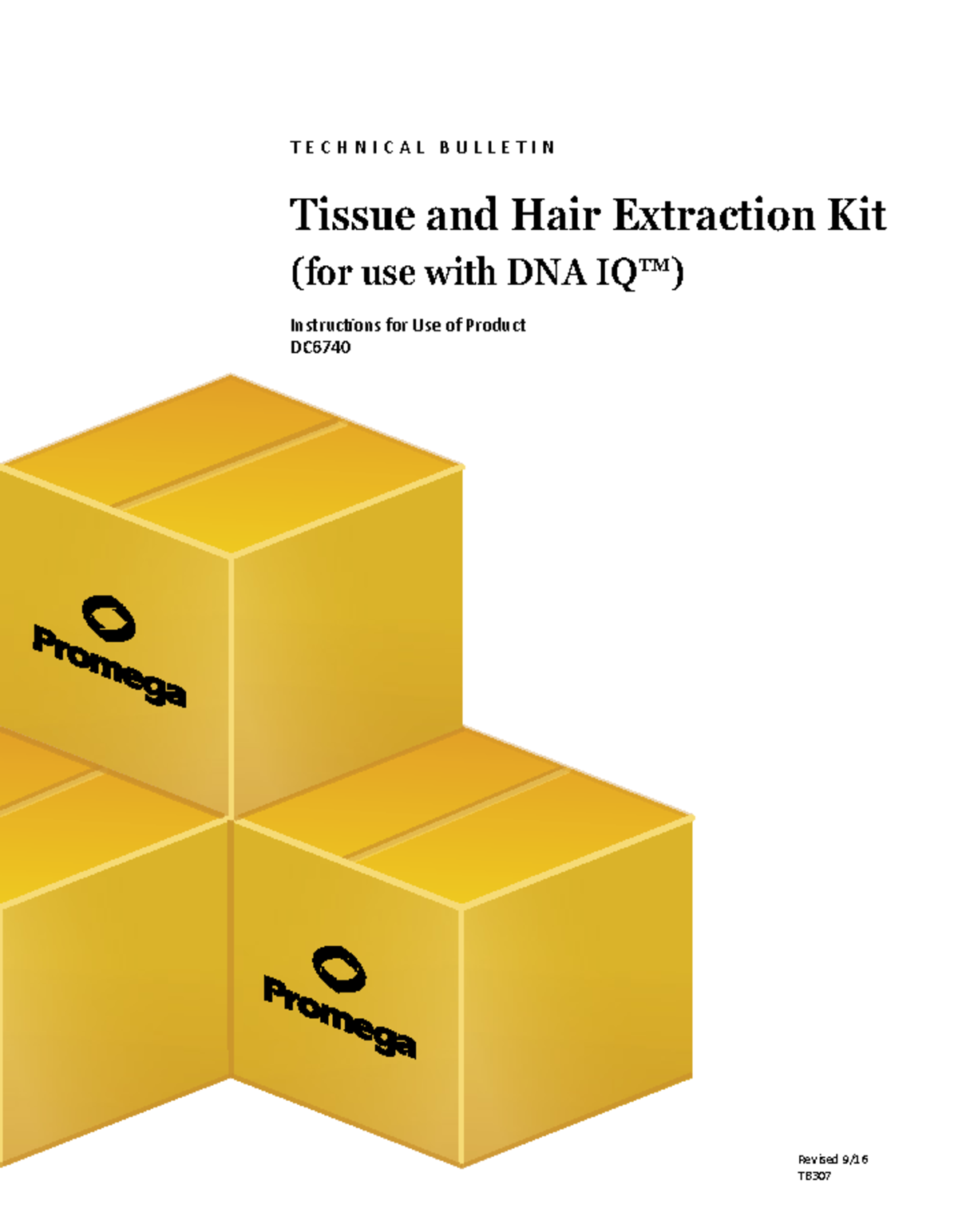 Tissue and hair extraction kit for use with dna iq protocol - Revised 9 ...