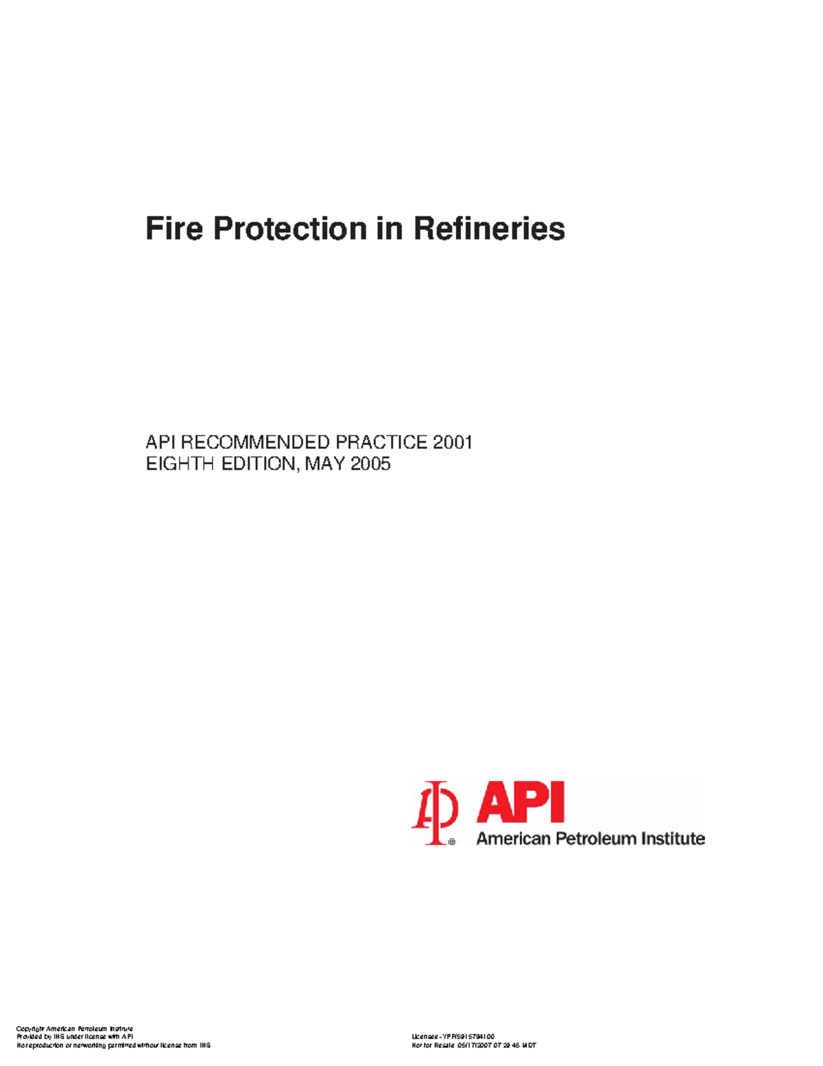 Api-rp-2001 pdf compress - Fire Protection in Refineries API ...