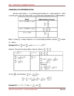 UNIT 3 Module 10 - Implicit Differentiation - ####### IMPLICIT DIFFERENTIATION We encounter some ...