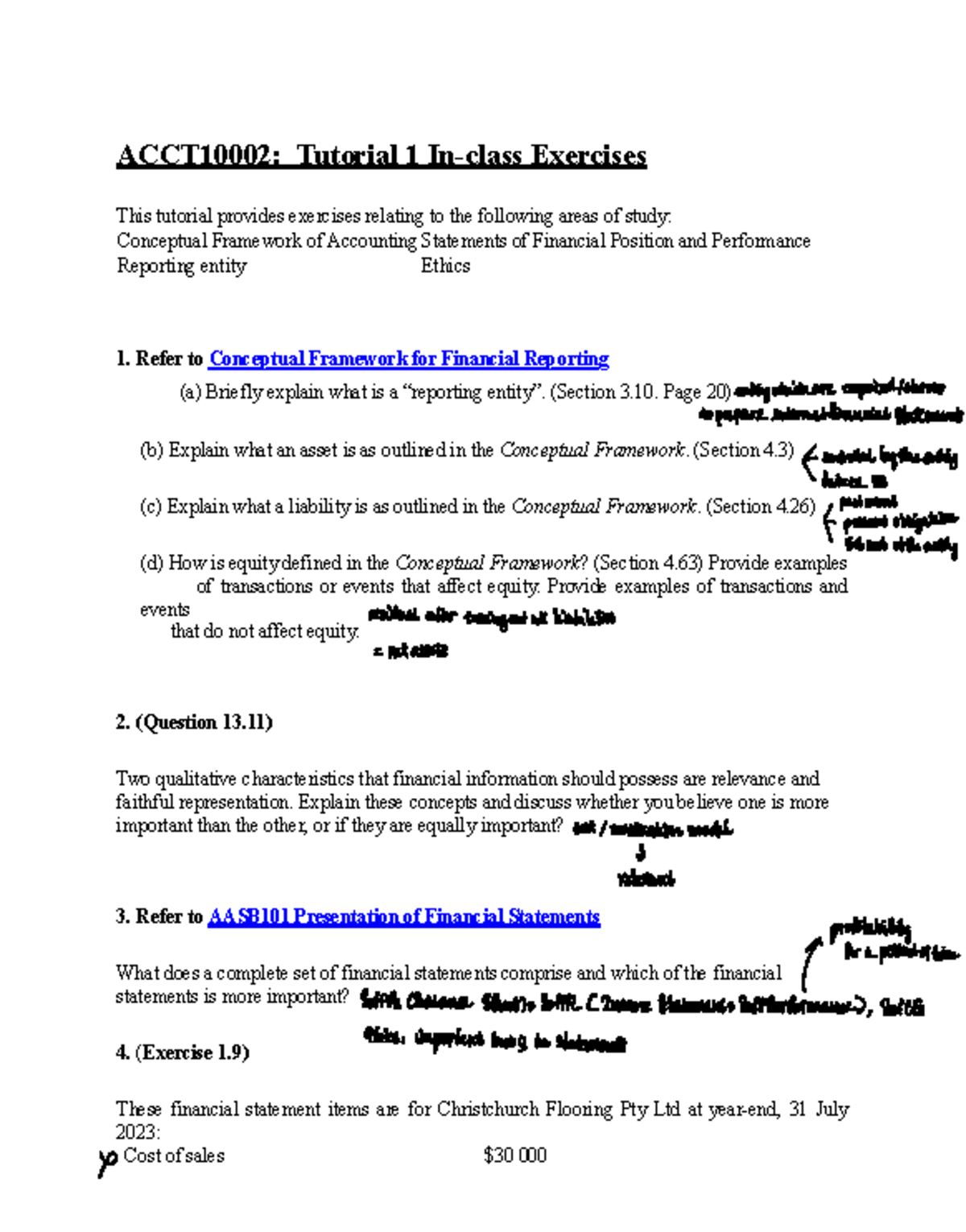 ACCT10002+Tutorial+1+In-class+Exercises - ACCT10002: Tutorial 1 In ...