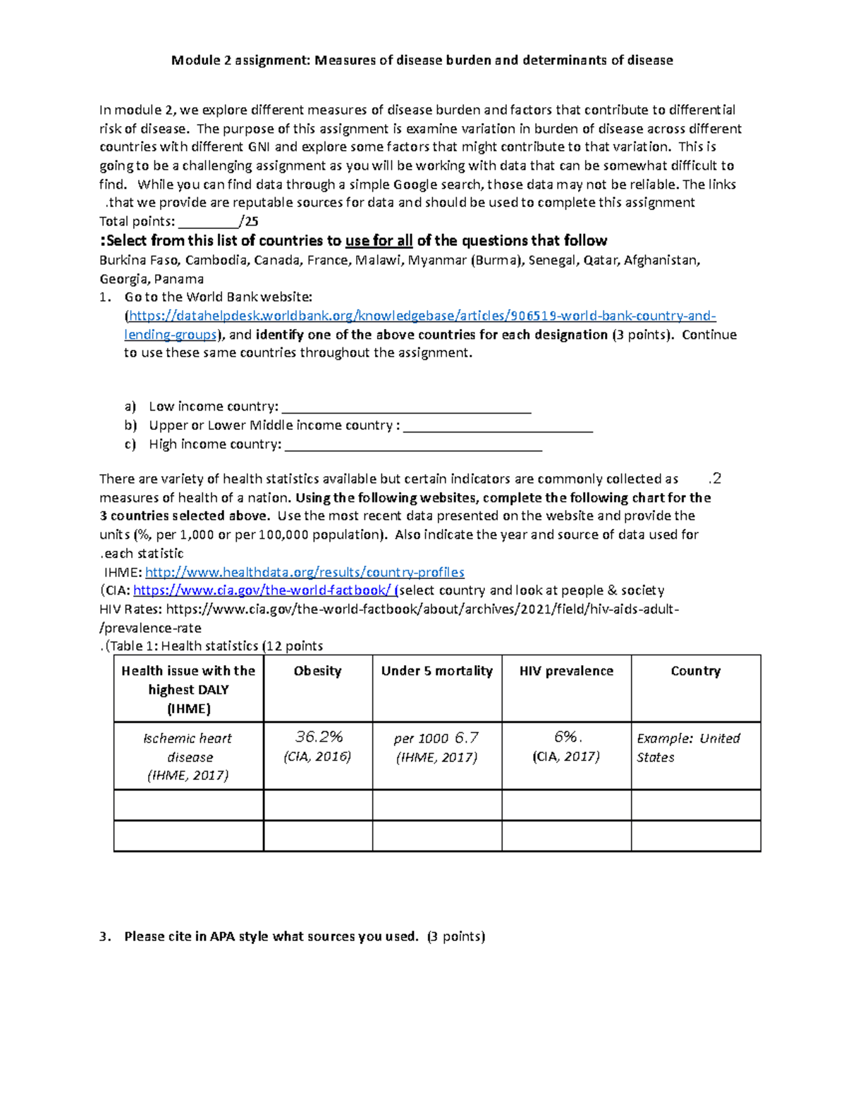 Module 2 HW 11-1-23 - Introduction to Global Health IHS_2210 HW week 2 ...