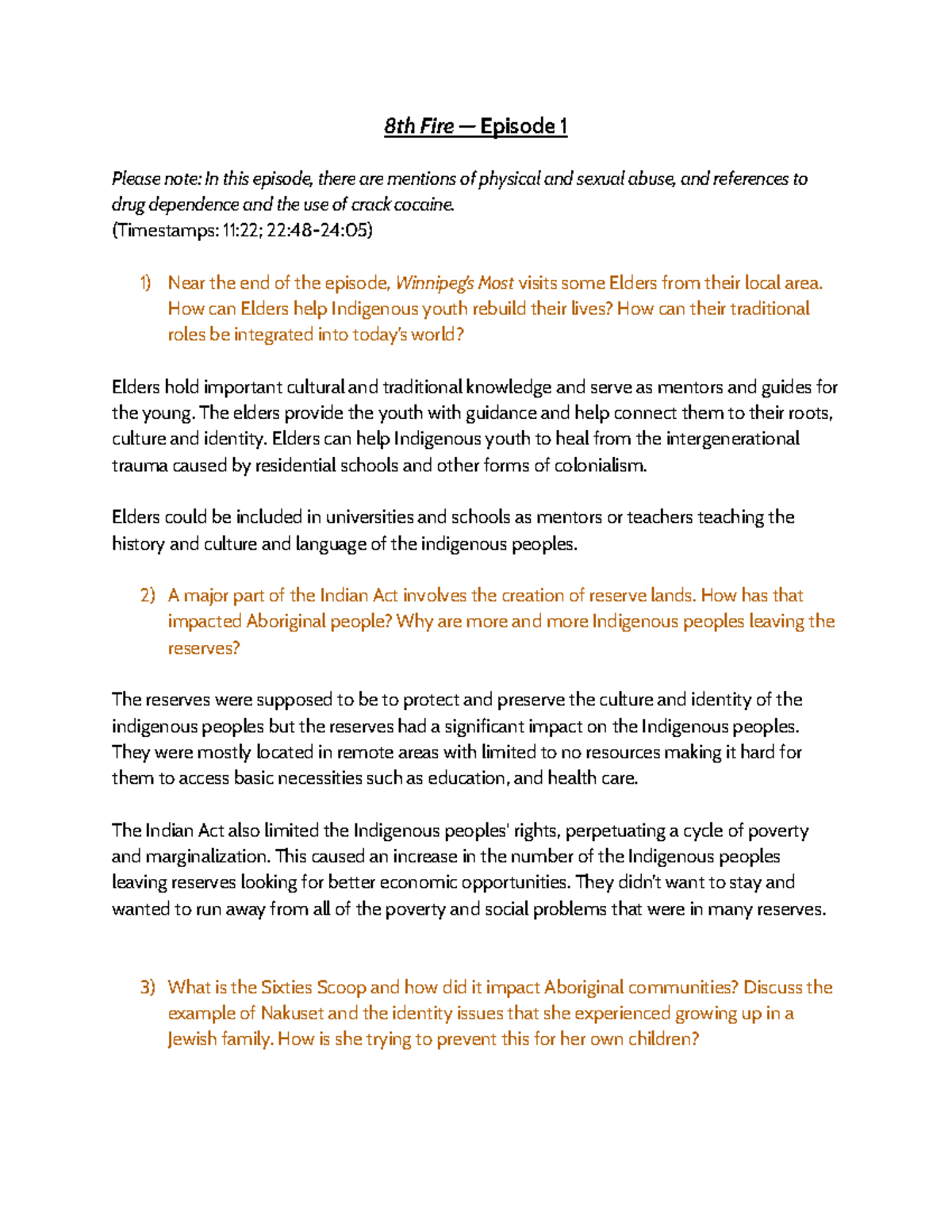 - 8th Fire — Episode 1 - idk - 8th Fire — Episode 1 Please note: In ...