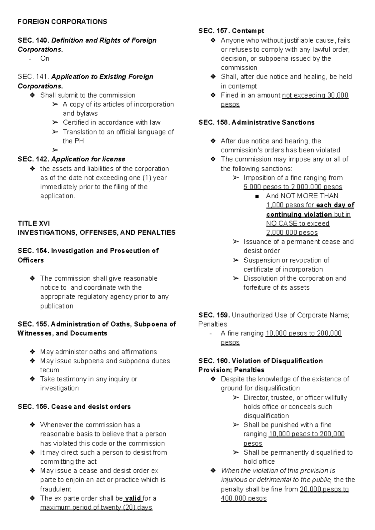 Foreign Corporations - Revised Corporation Code - FOREIGN CORPORATIONS ...