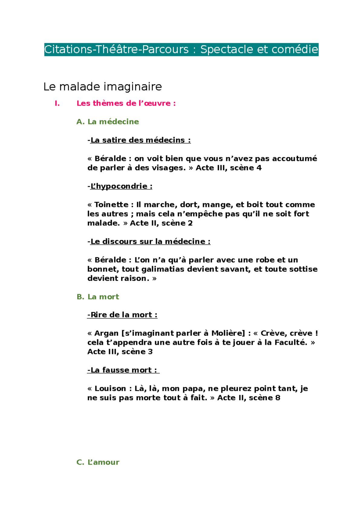 Citations Théâtre - Source : - Citations-Théâtre-Parcours : Spectacle ...
