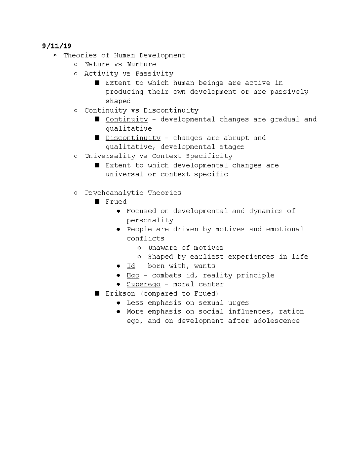 Theories of Human Development - Studocu