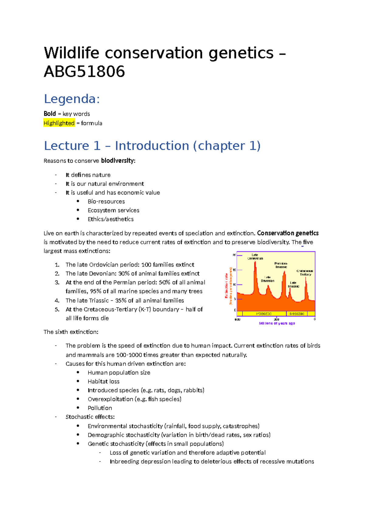 Wildlife conservation genetics summaries - Wildlife conservation genetics – ABG Legenda: Bold ...