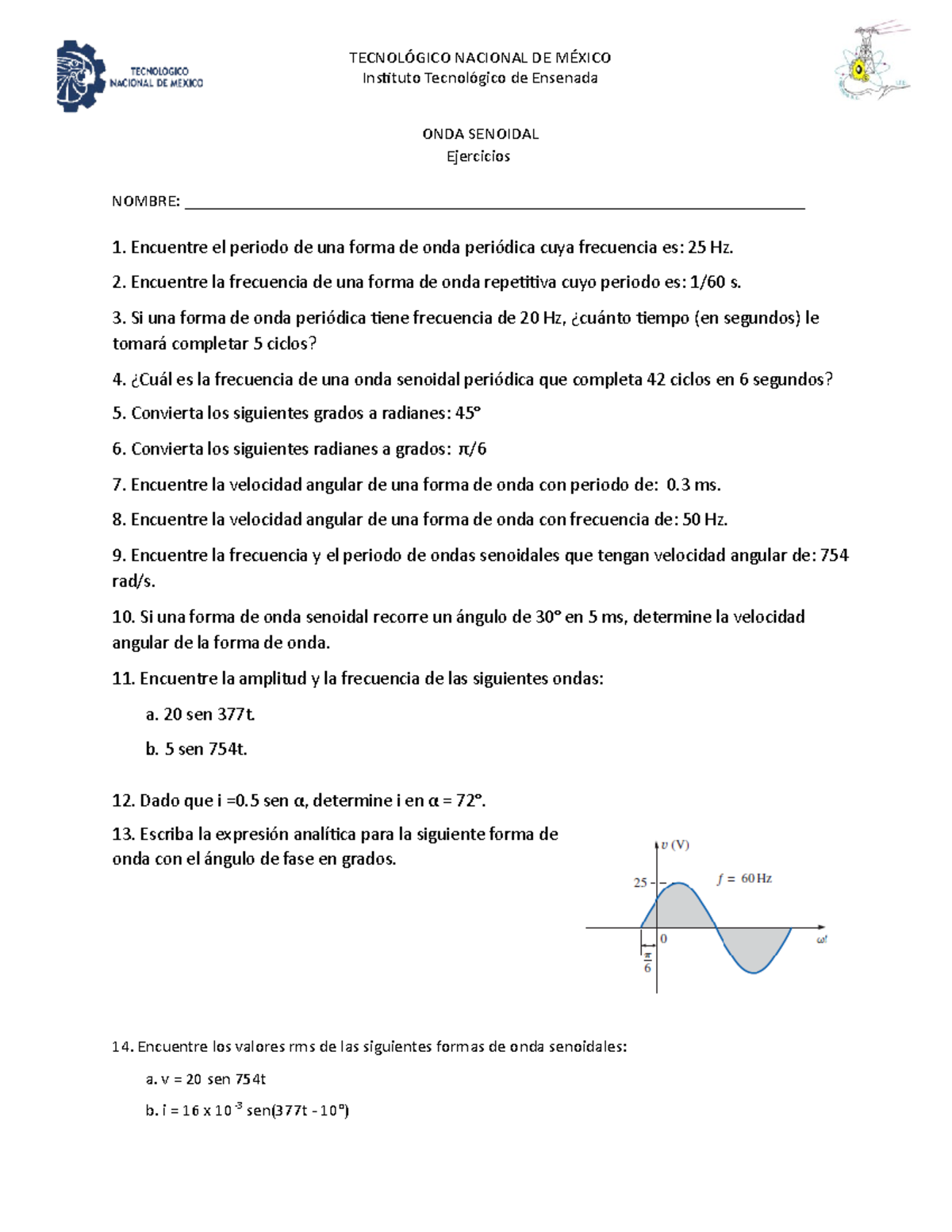 3-Onda-Senoidal - practica de onda senoidal - ONDA SENOIDAL Ejercicios ...