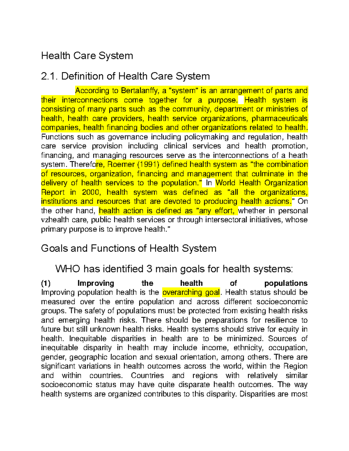 Lecture 2- Healthcare- System - Medical Technology - SWU - Studocu