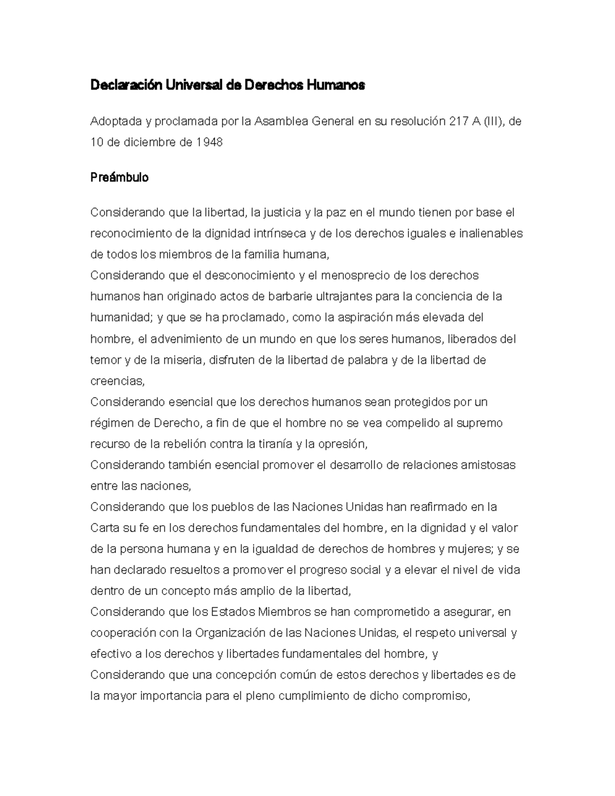 LOS 30 Derechos Humanos - Declaración Universal de Derechos Humanos ...