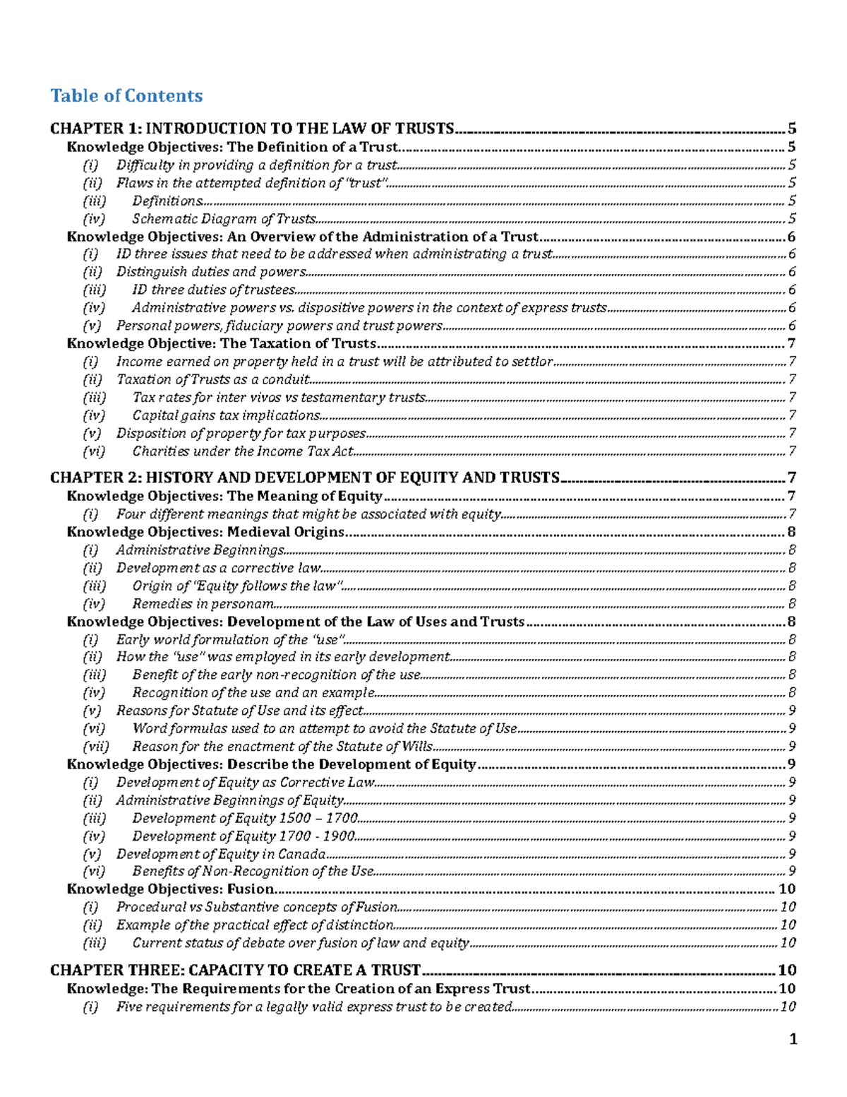 296 MASE LAW319 Final 2 - notes - Table of Contents CHAPTER 1 ...
