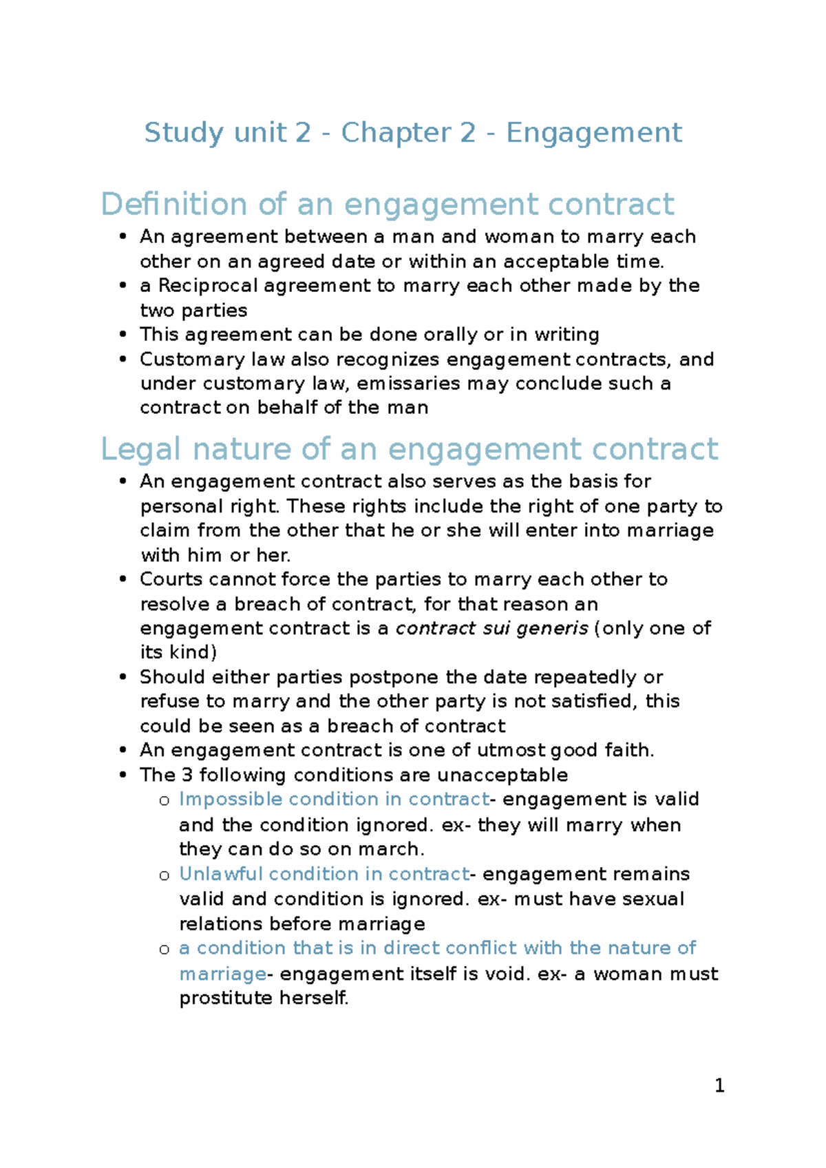 SU2- Chapter 2 engagement - Study unit 2 - Chapter 2 - Engagement ...