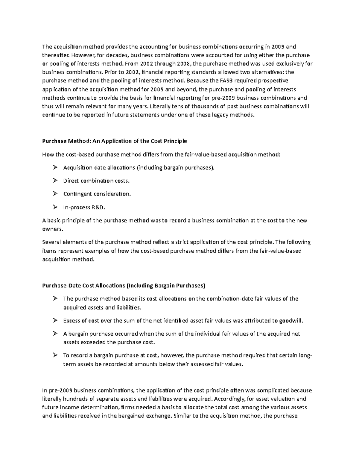 Lecture Notes 2 j - The acquisition method provides the accounting for ...