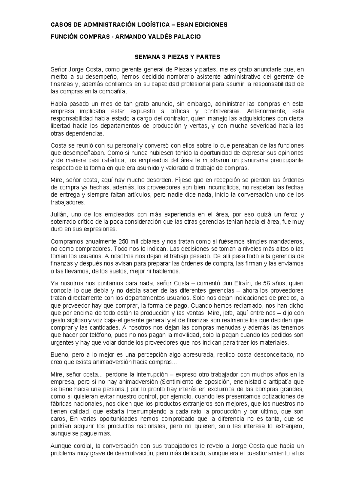 Semana 3 - sefsf - CASOS DE ADMINISTRACIÓN LOGÍSTICA – ESAN EDICIONES ...