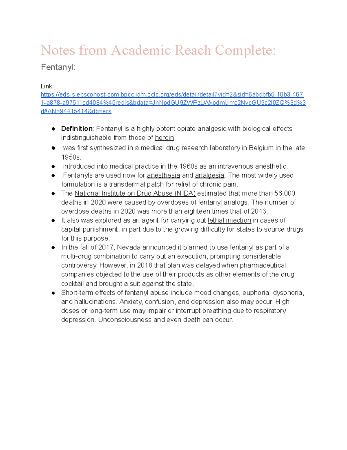 Notes from Academic Reach Complete for Description Essay - Notes from ...