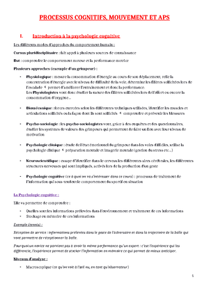 CM2 Cognitive - Cours sur la Perception - Psychologie cognitive CM La ...