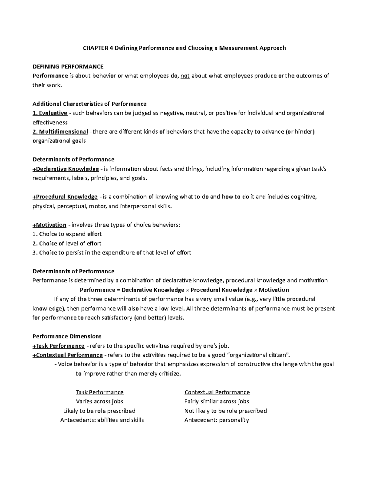 Chapter 4 Defining Performance and Choosing a Measurement Approach ...