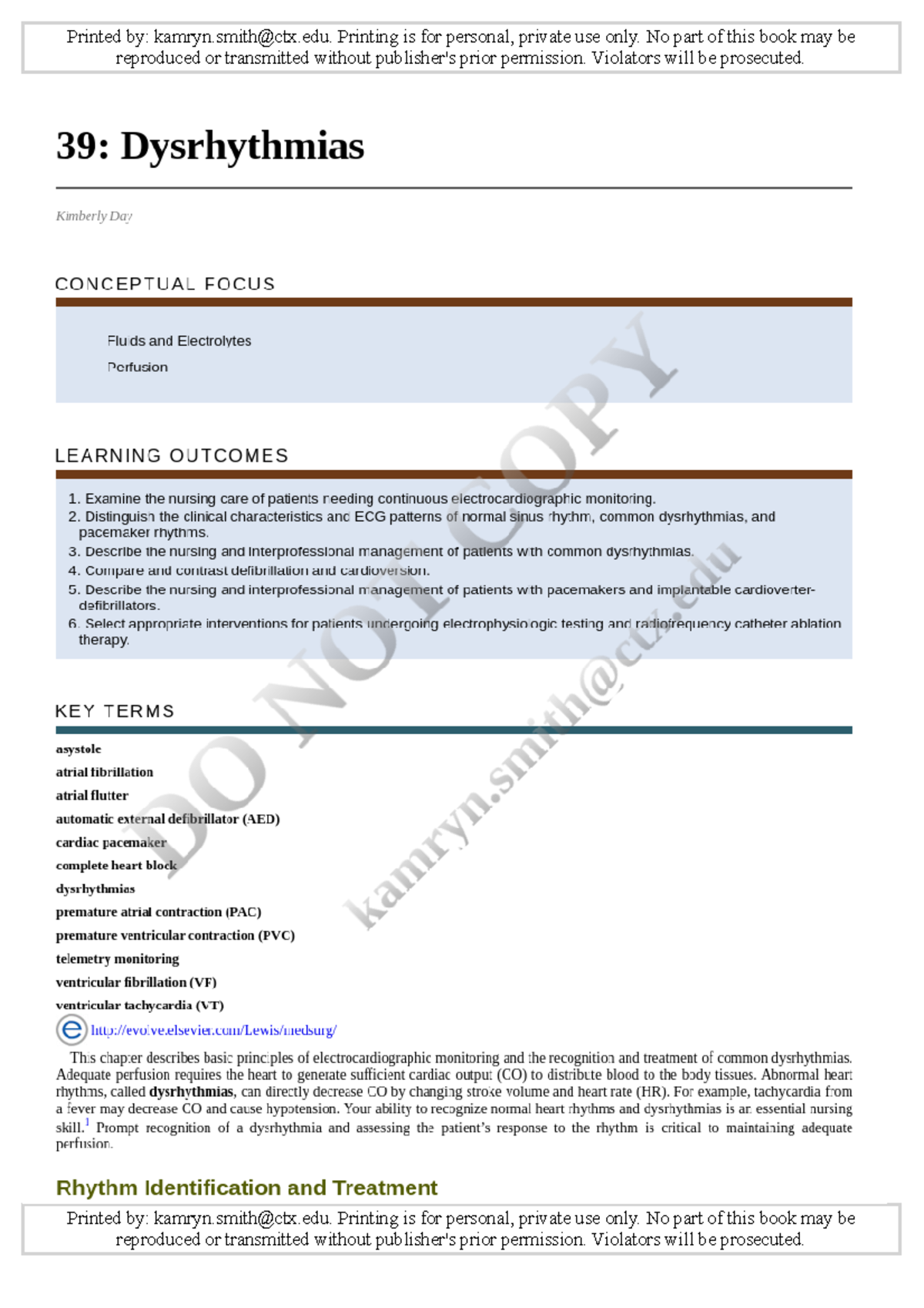 Theory ch 39 and 40 - chapter 40 - NUR 4385 - reproduced or transmitted without publisher's ...
