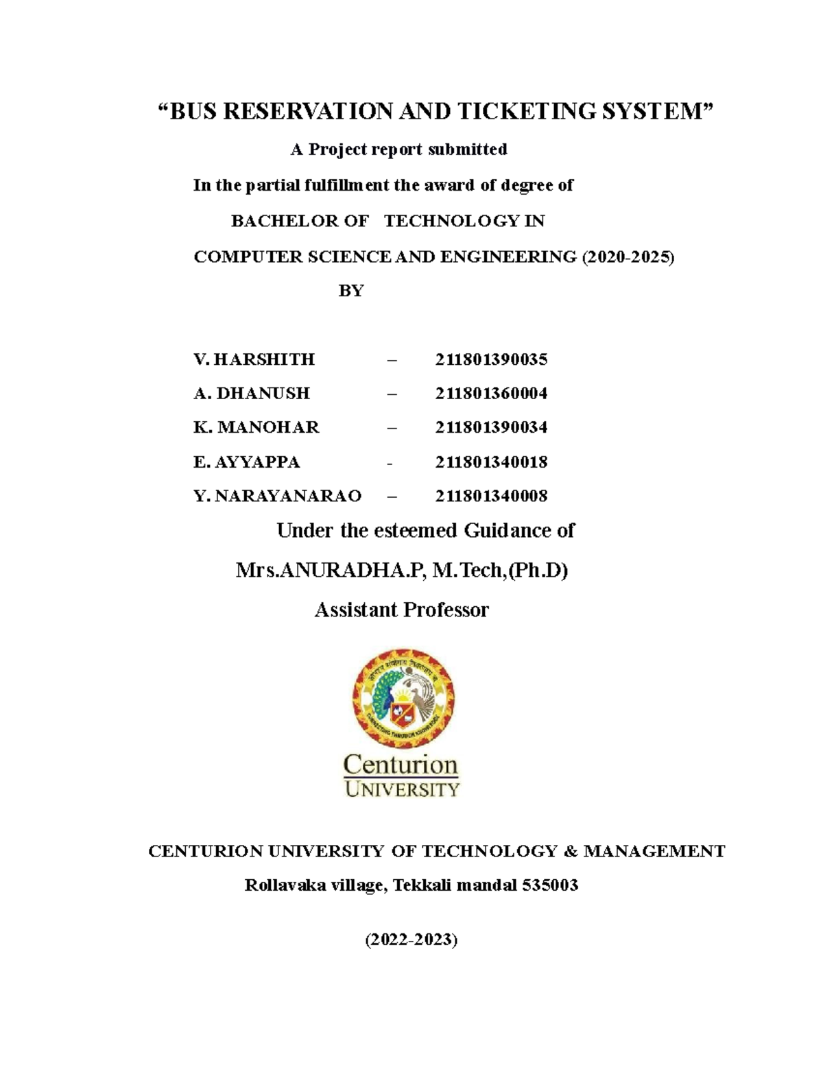Java project final - “BUS RESERVATION AND TICKETING SYSTEM” A Project ...