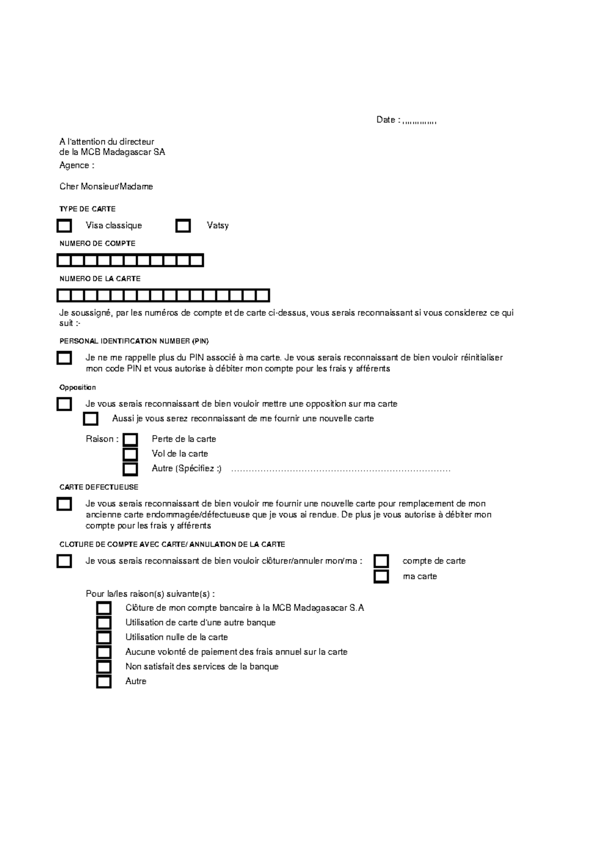 Form carte amendment - fichier pour amendement - Date ...