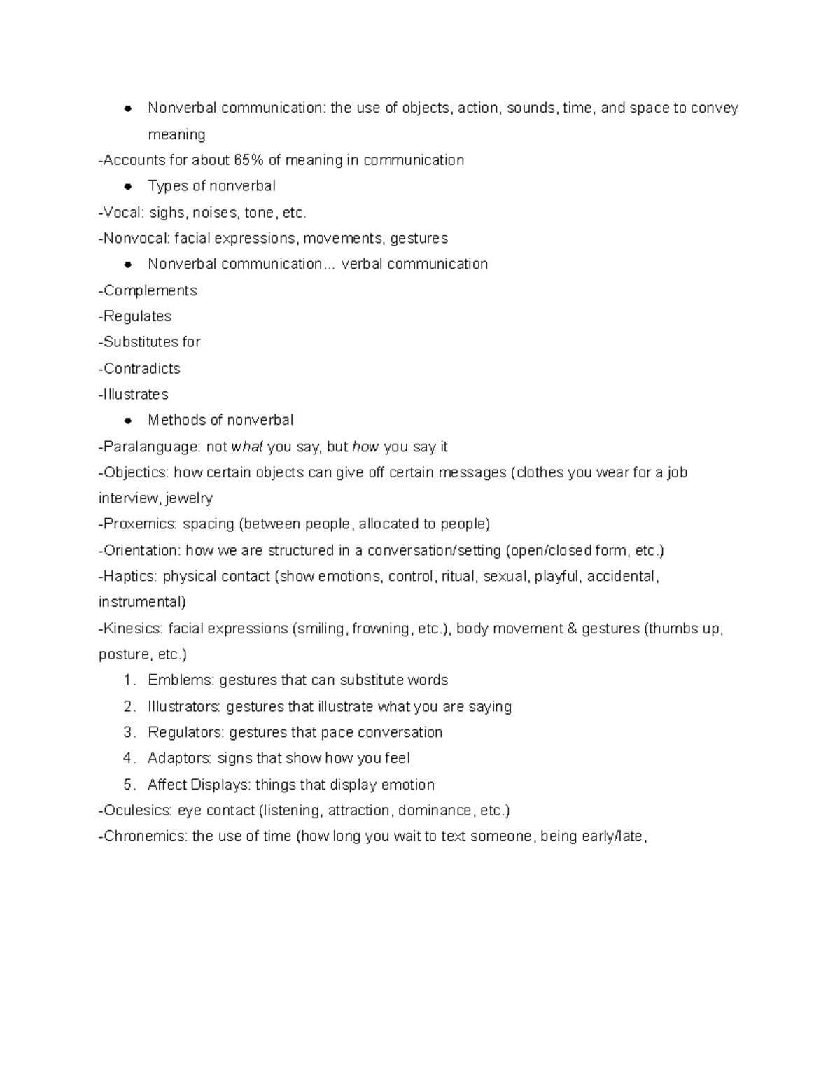 6 - Nonverbal Communication - Nonverbal communication: the use of ...