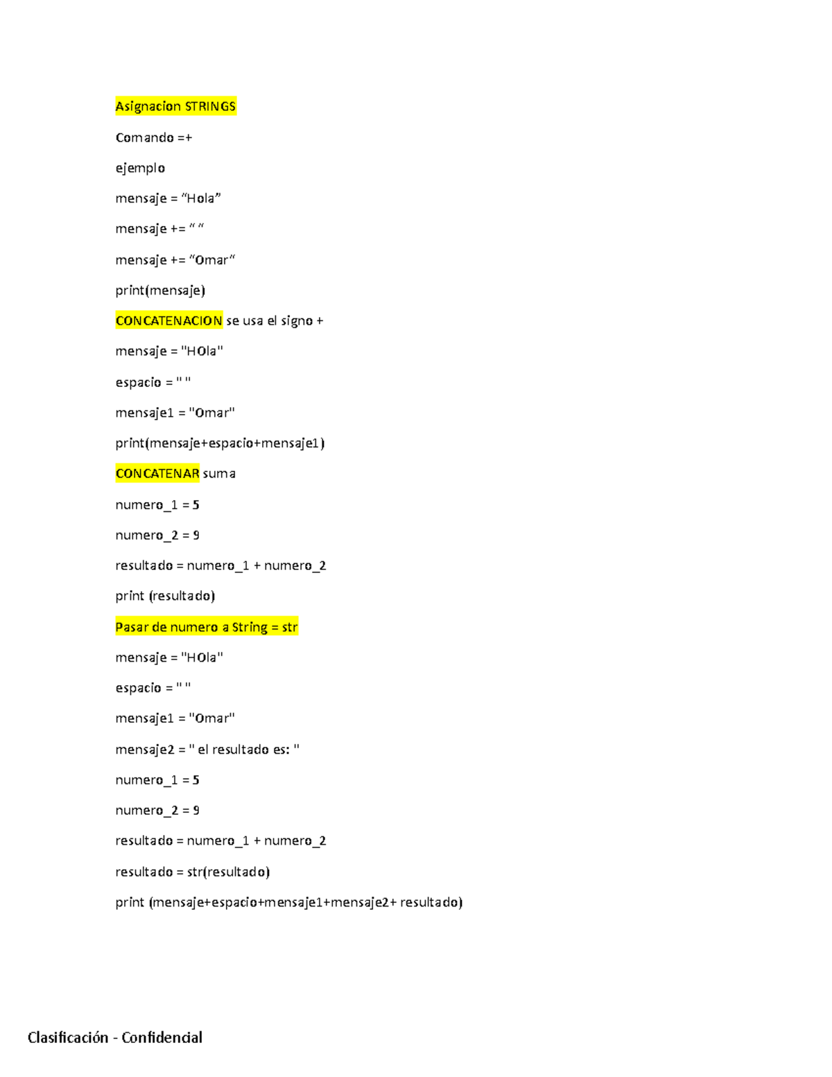 Notas python clase - manejo y almacenamiento de carga - Studocu