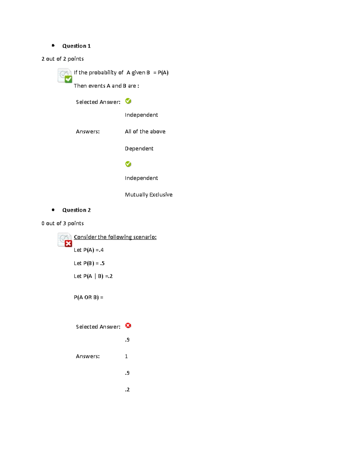 MGS 2150 Stat-Unit 4 test - Question 1 2 out of 2 points If the ...