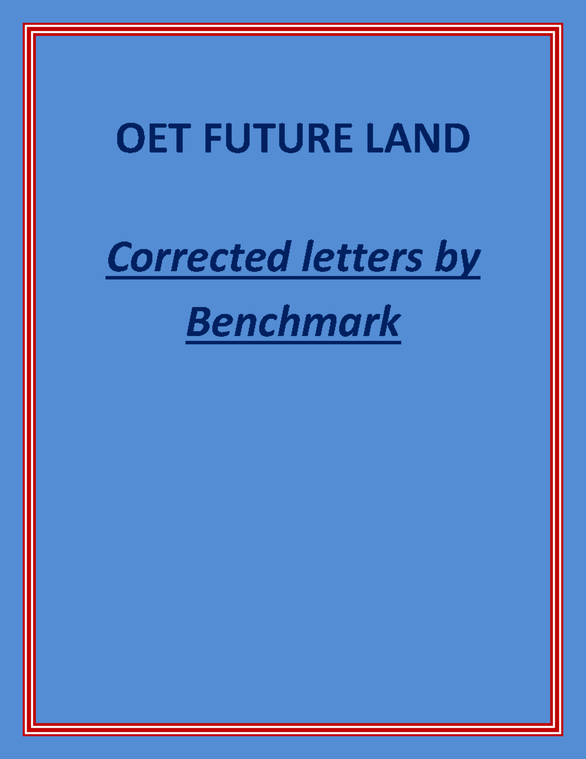 All Benchmark corrected letters Updated-OET Future LAND - OET FUTURE ...