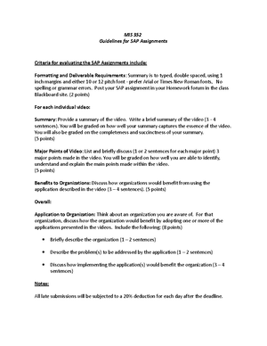 Untitled document (21) - Abishek Muraly MIS 352 SAP assignment SAP ...