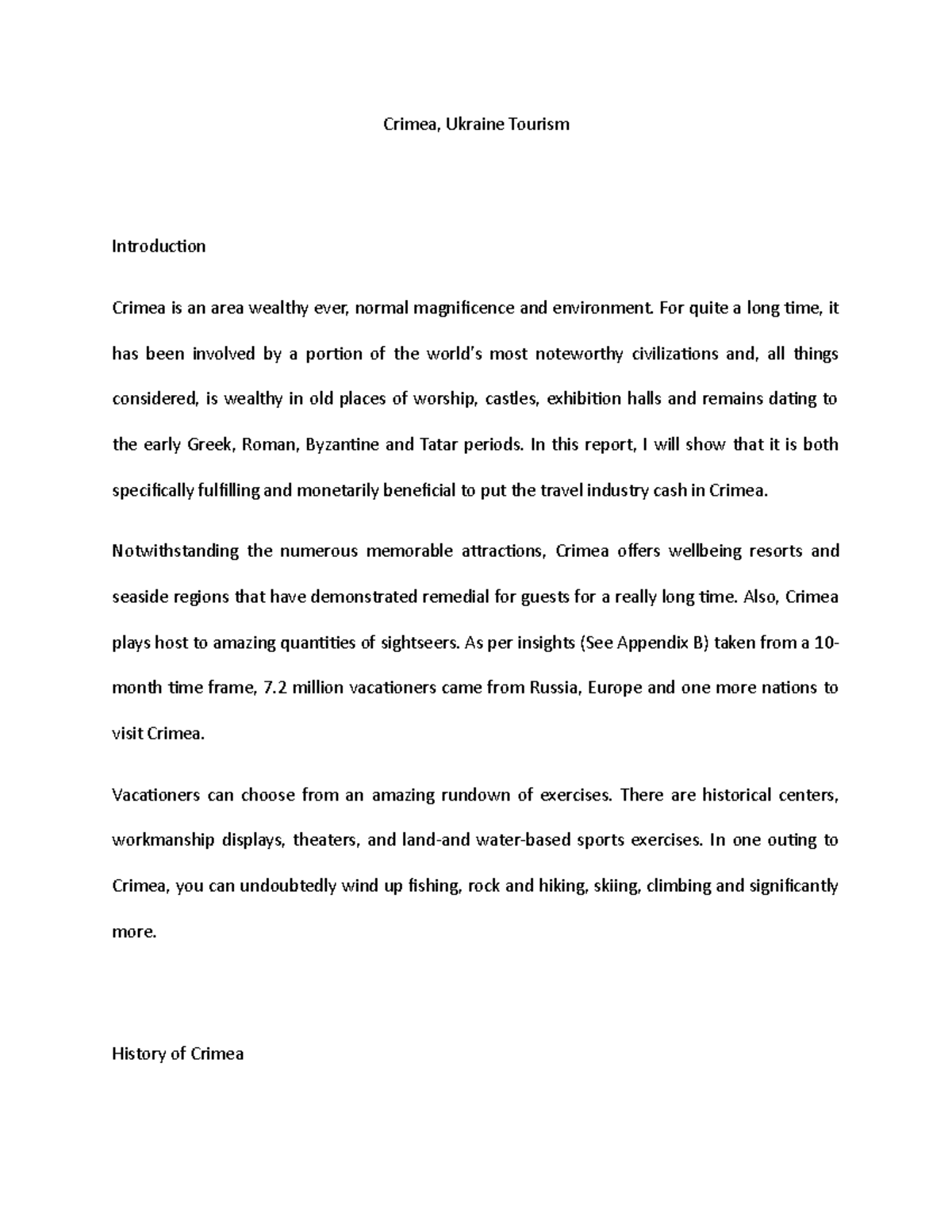 Crimea, Ukraine - Basic Research - Studocu