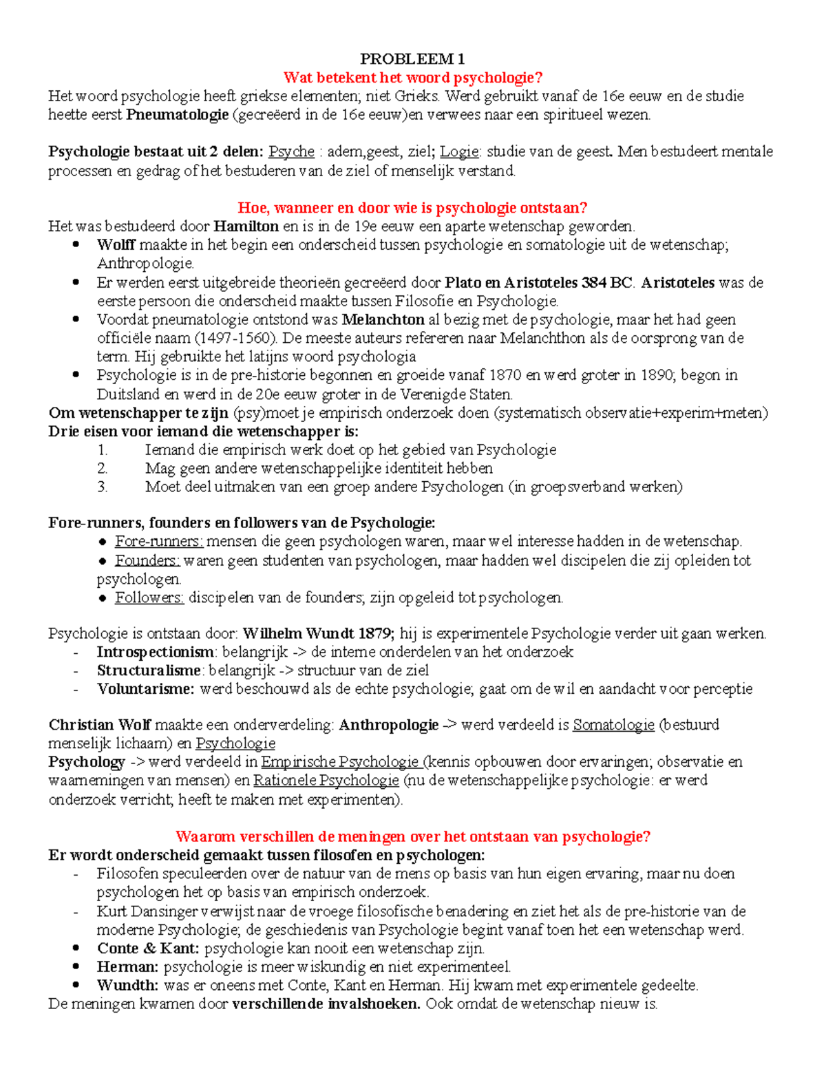 wetenschapsfiloofie probleem 1 - PROBLEEM 1 Wat betekent het woord ...