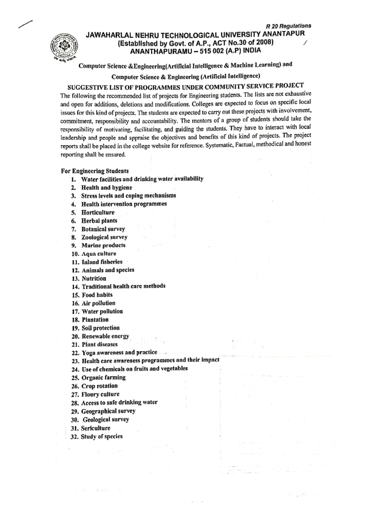 CSP - About csp - Computer Science & Engineering - JNTU Anantapu - Studocu