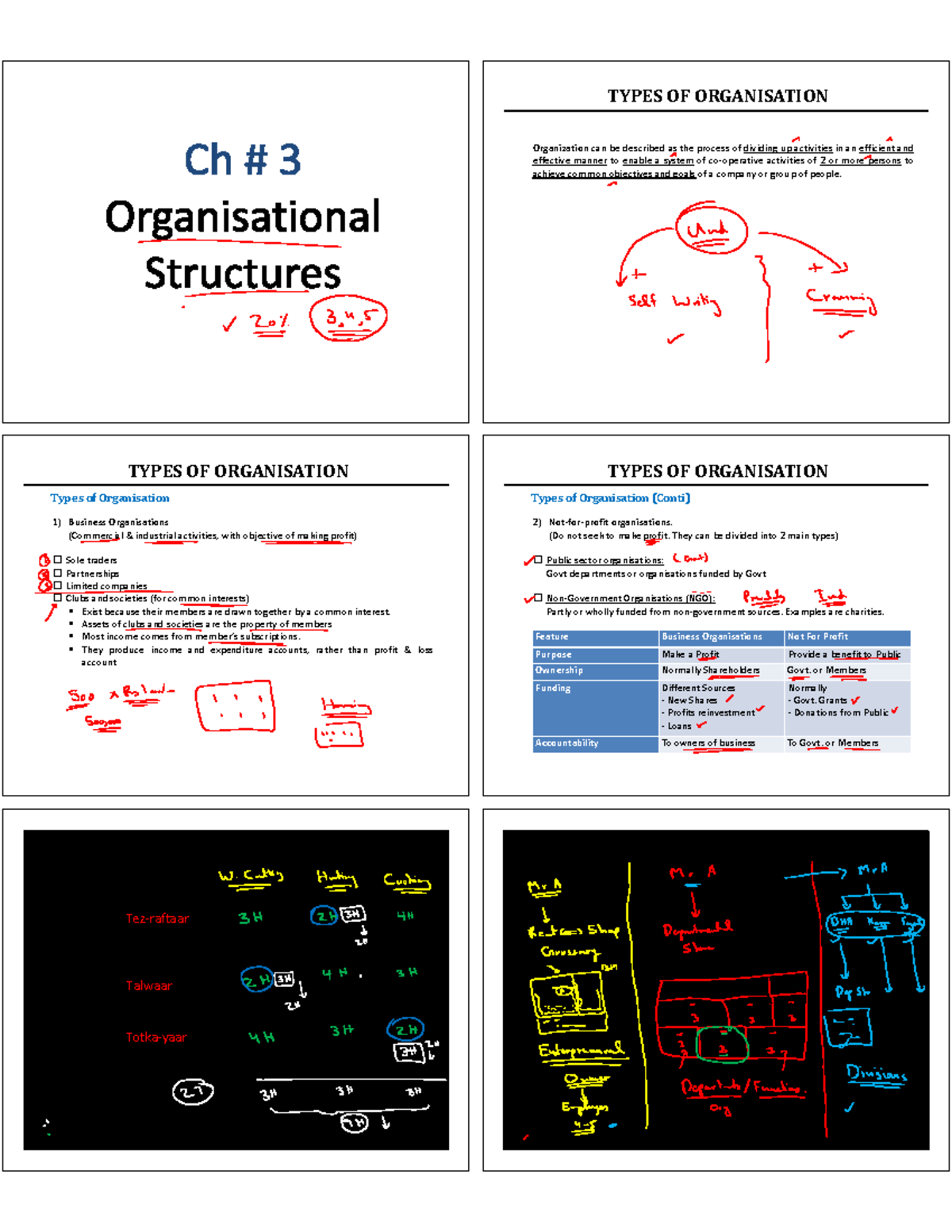 CAF 04 BMBS Handout Chapter 3 - TYPES OF ORGANISATION Organization can ...