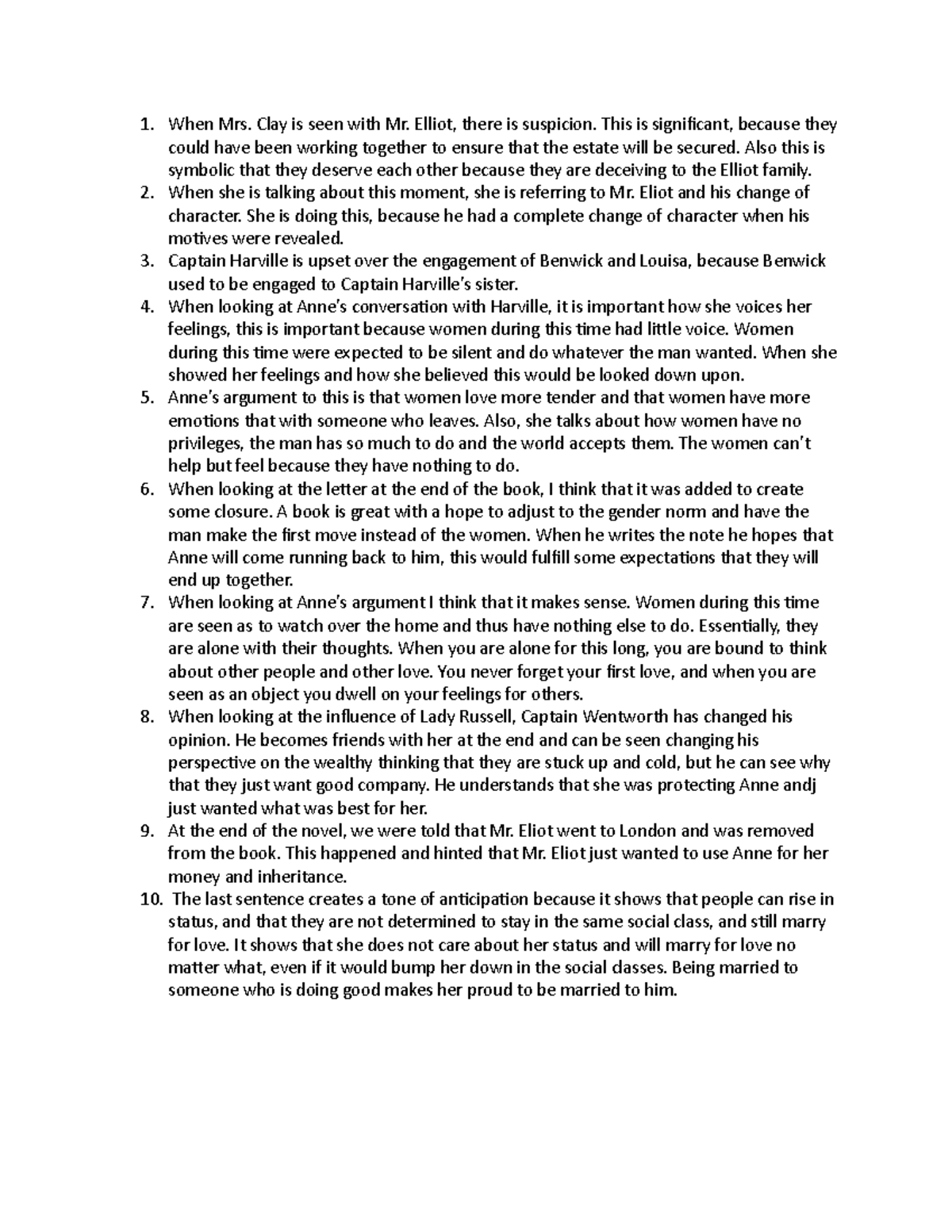 DB english (work) - course work for the semester - When Mrs. Clay is ...