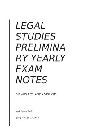 PART 2 THE Individual AND THE LAW Notes - Legal Studies Revision Year ...