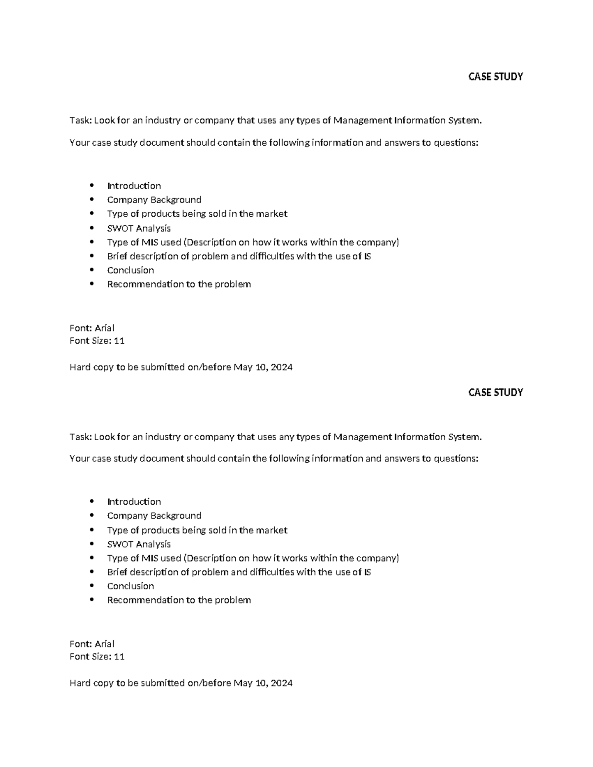 Case-Study-MIS - Task: Look for an industry or company that uses any ...