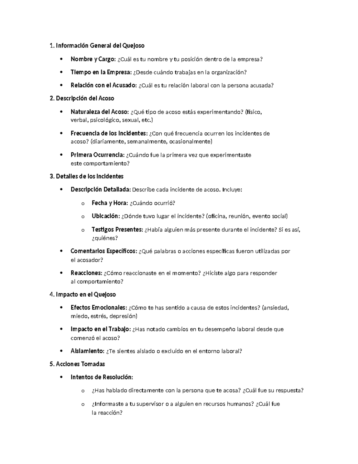 Información General del Quejoso - 1. Información General del Quejoso ...