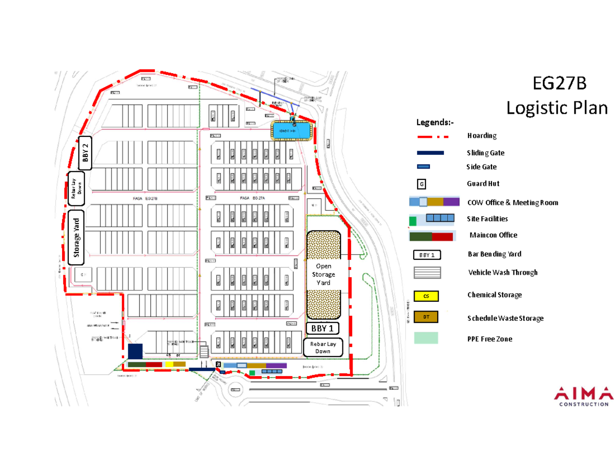 EG27B Logistic PLAN (SITE Layout) - Civil Engineering - BBY 1 G BBY 2 ...
