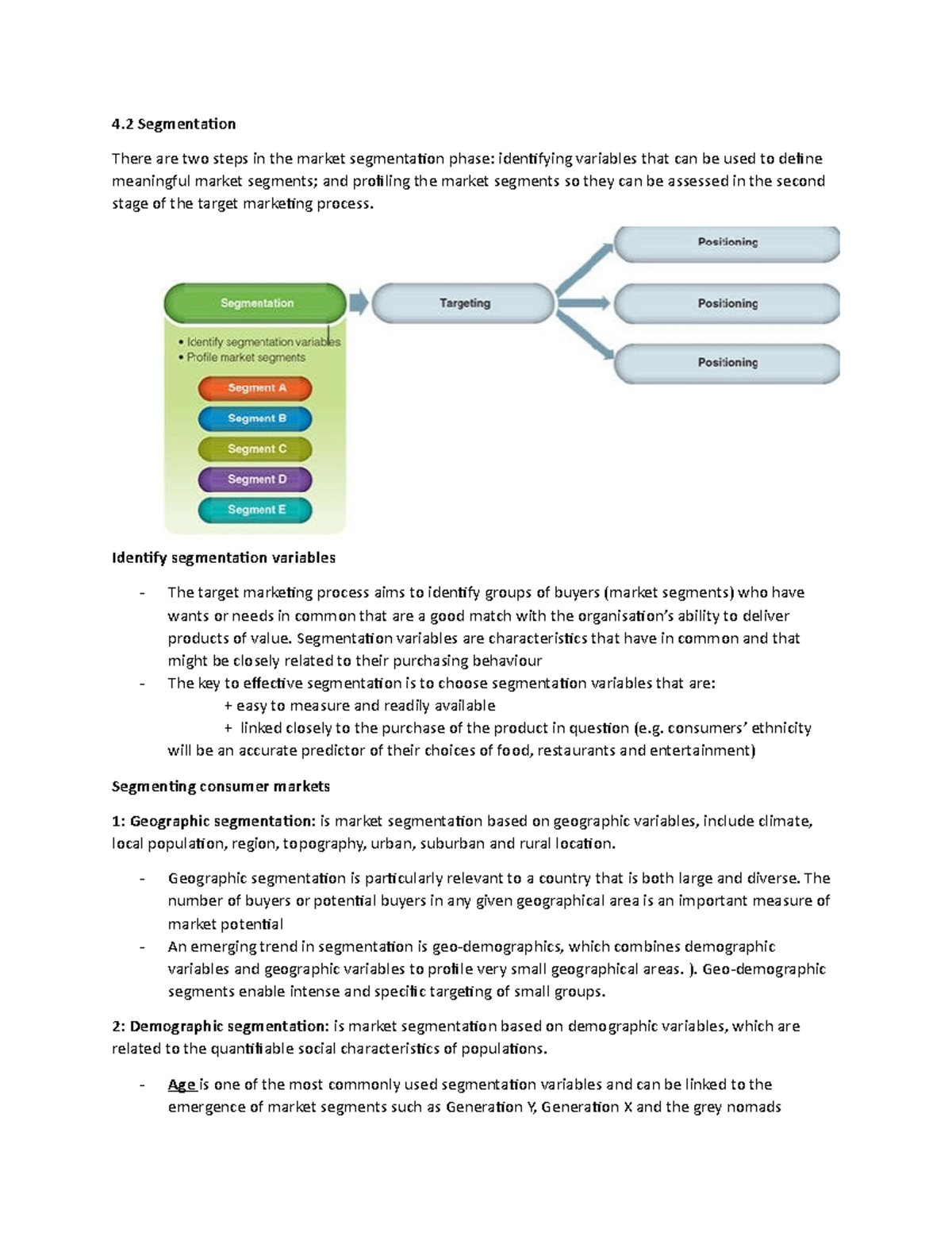 Chapter 4 GS preparation - 4 Segmentation There are two steps in the ...