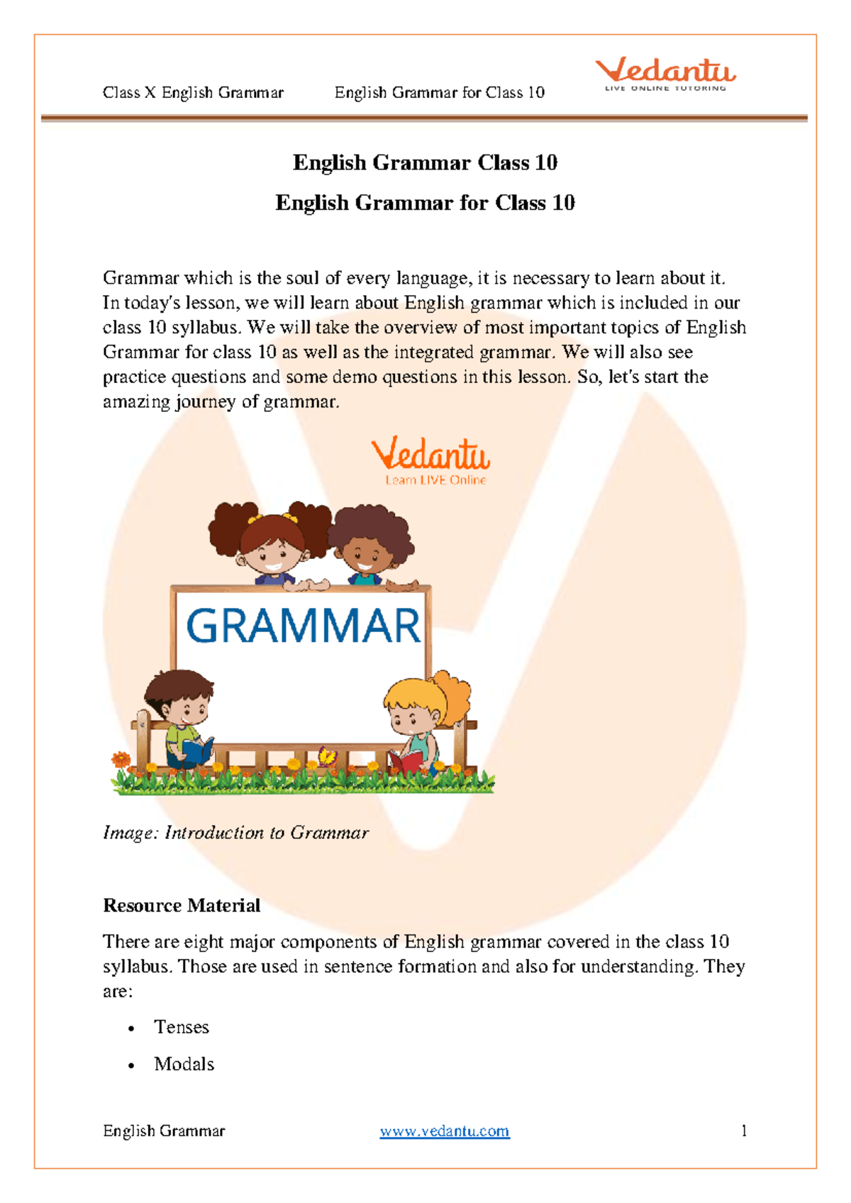 CBSE English Grammar Class 10 PDF Solved Exercises Guide - English ...