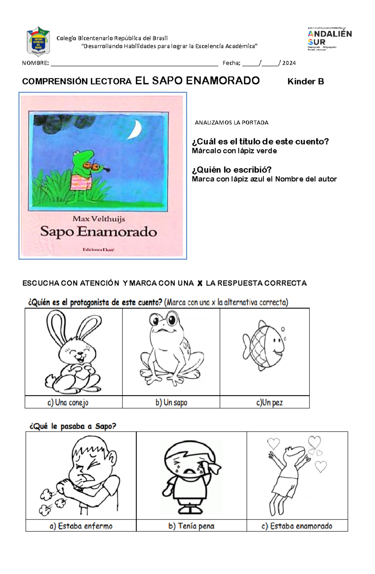 CL EL SAPO Enamorado - Colegio Bicentenario República del Brasil ...