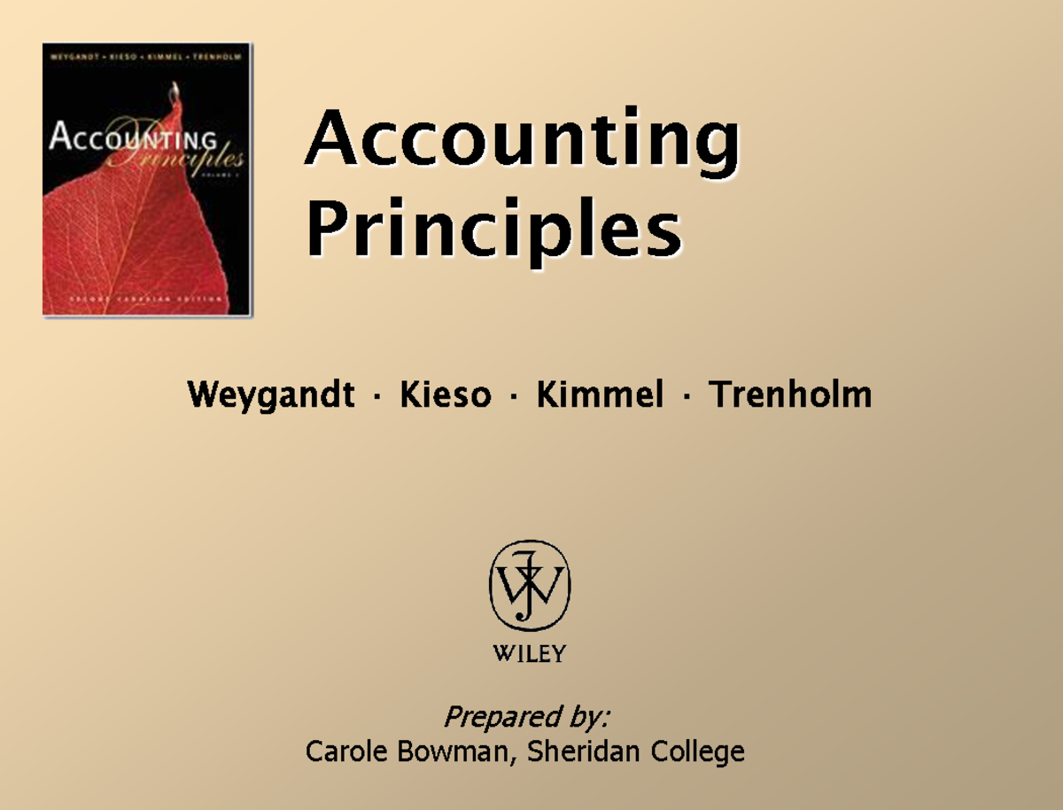 Ppt 01 - principal of accounting - Accounting Principles Prepared by ...