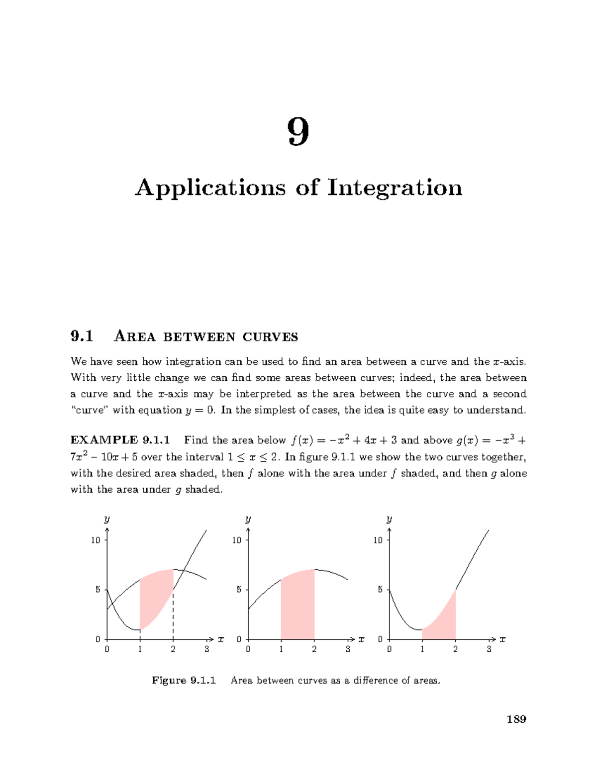 Calculus 09 Applications of Integration - 9 Applications of Integration ...