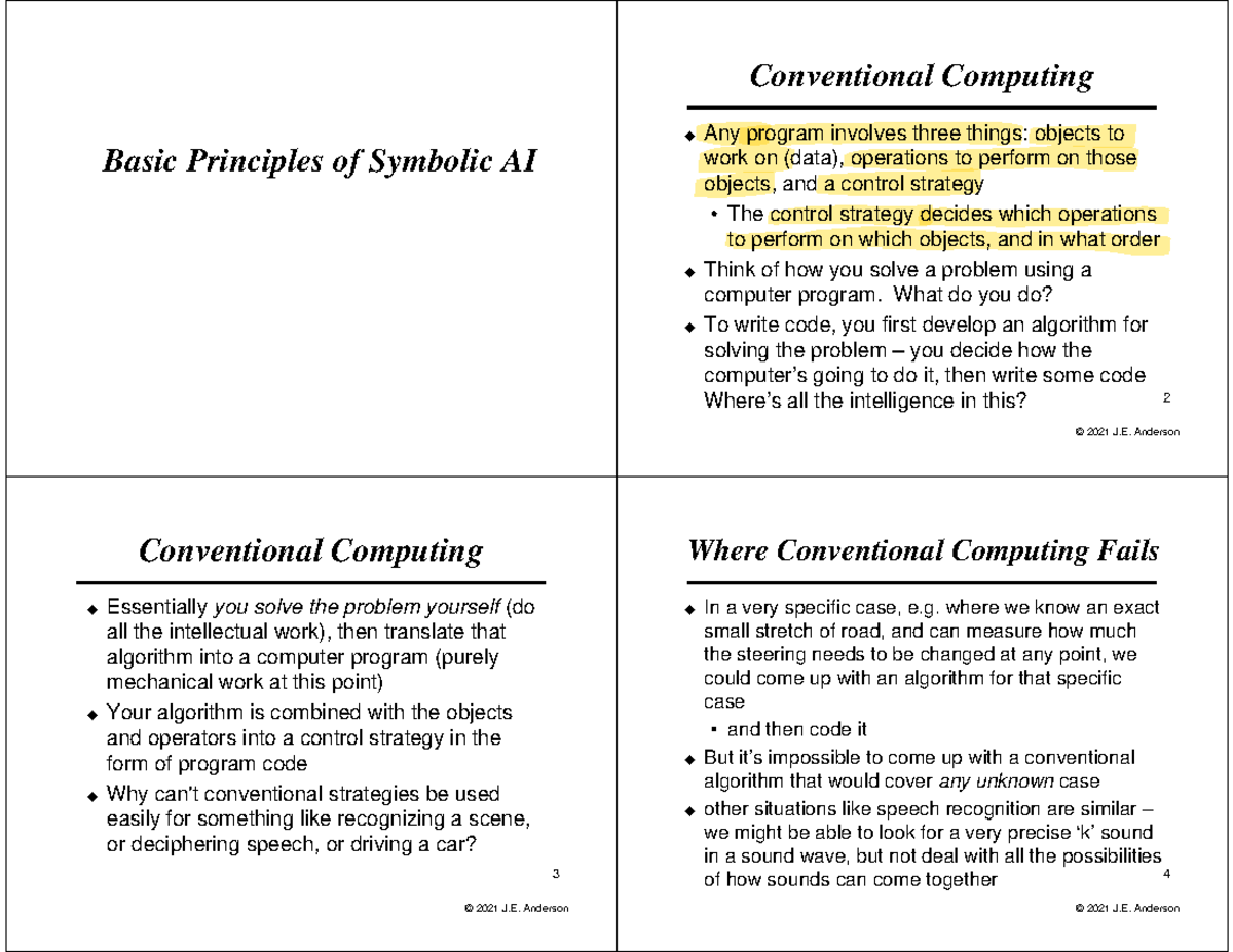 2Basic Principles of Symbolic AI - What do you do? To write code, you ...