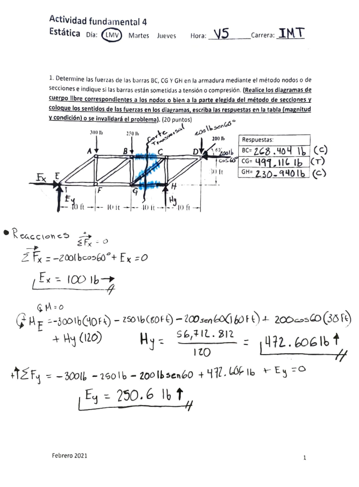 Actividad fundamental 4 Estatica - Estática - Studocu